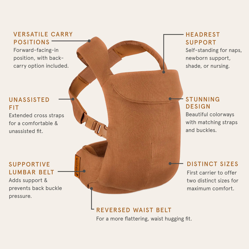 Willow Aerial Carrier- Brown Baby Carriers for Bonding in Style – WildBird