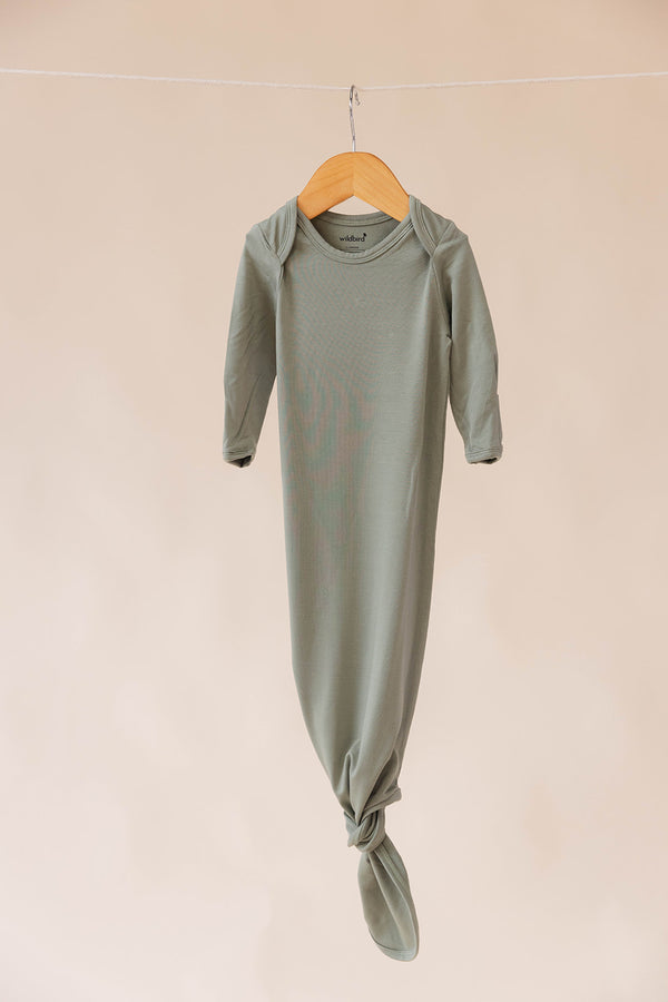 Infant Sleeper Gown: Baby & Newborn Knotted Sleeper Gowns – WildBird